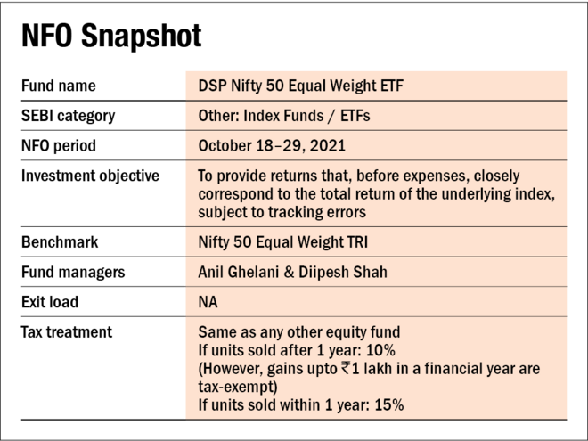 NFO review: DSP Nifty 50 Equal Weight ETF | Value Research